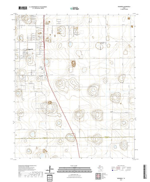 US Topo 7.5-minute map for Woodrow TX – American Map Store
