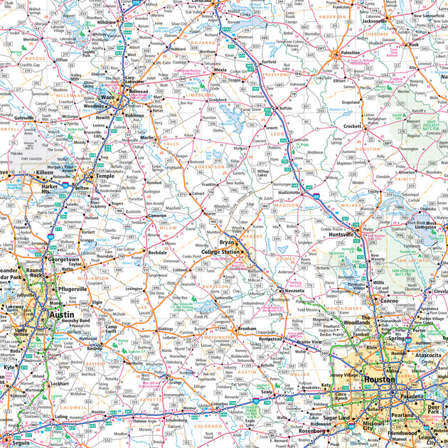 Texas Wall Map by Rand McNally – American Map Store