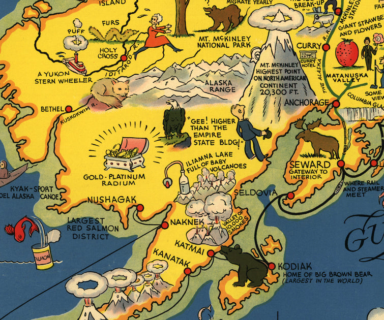 The Alaska Line, 1934 – American Map Store