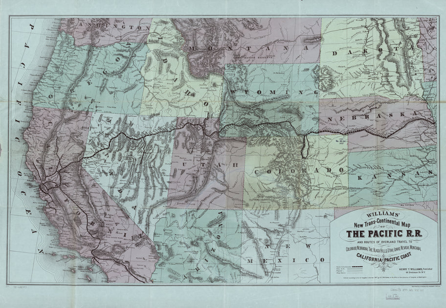 Transcontinental Map of the Pacific Railroad, 1877 – American Map Store