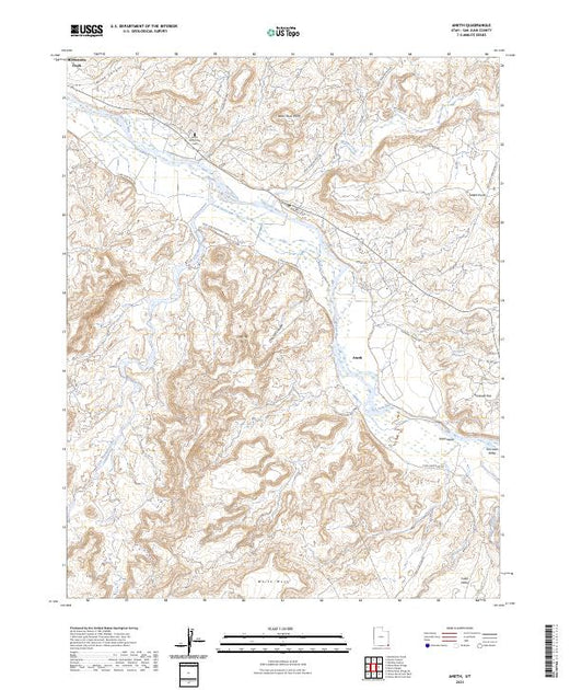US Topo 7.5-minute map for Aneth UT – American Map Store