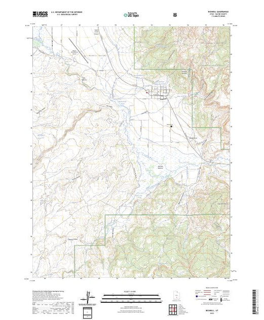 US Topo 7.5-minute map for Bicknell UT – American Map Store