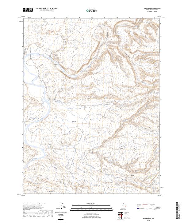 US Topo 7.5-minute map for Big Triangle UT – American Map Store