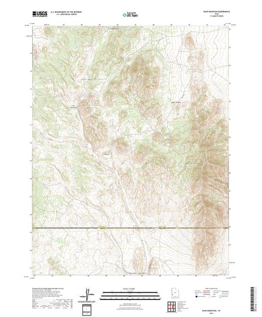 US Topo 7.5-minute map for Blue Mountain UT – American Map Store