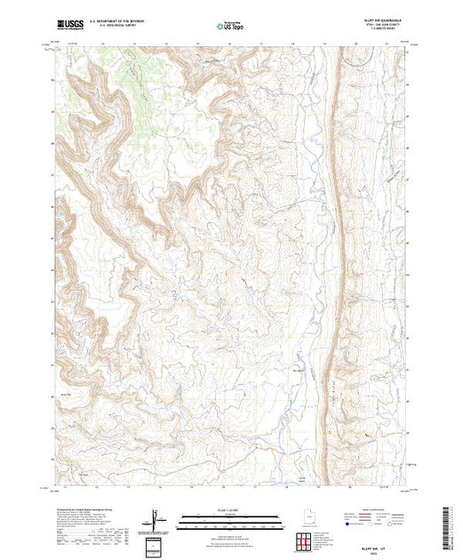 US Topo 7.5-minute map for Bluff NW UT – American Map Store
