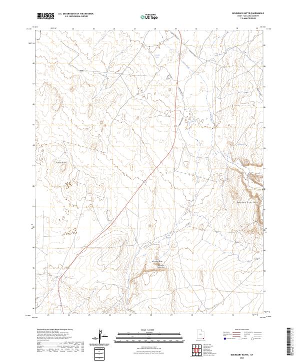US Topo 7.5-minute map for Boundary Butte UT – American Map Store