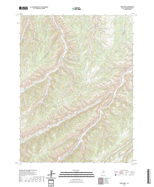 US Topo 7.5-minute map for Buck Knoll UT – American Map Store