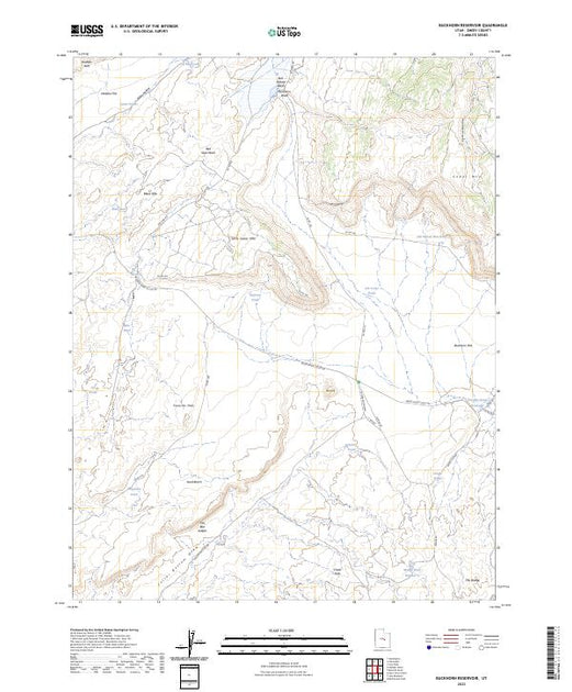 US Topo 7.5-minute map for Buckhorn Reservoir UT – American Map Store
