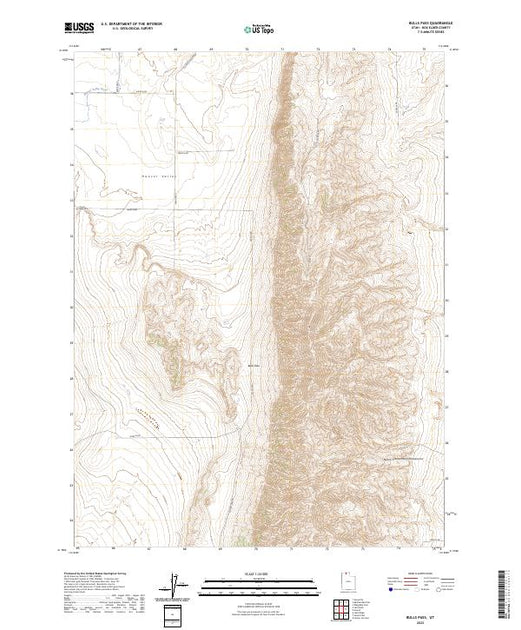 US Topo 7.5-minute map for Bulls Pass UT – American Map Store