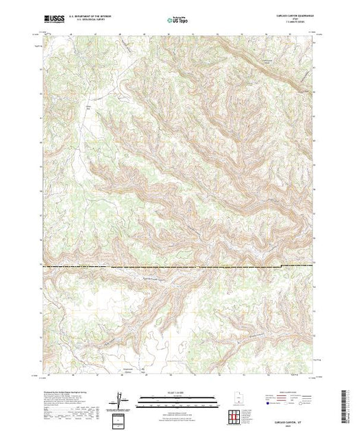 US Topo 7.5-minute map for Carcass Canyon UT – American Map Store