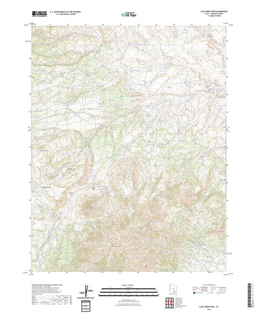 US Topo 7.5-minute map for Cass Creek Peak UT – American Map Store
