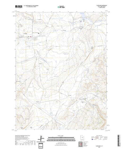 US Topo 7.5-minute map for Cleveland UT – American Map Store