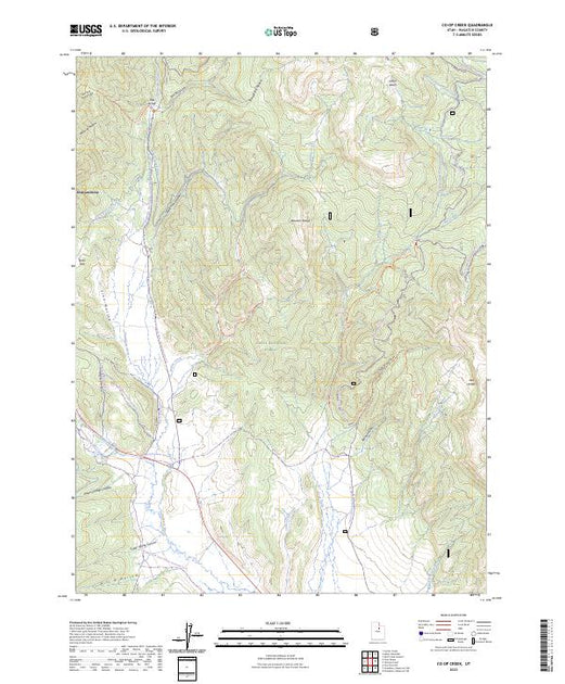 US Topo 7.5-minute map for Co-op Creek UT – American Map Store