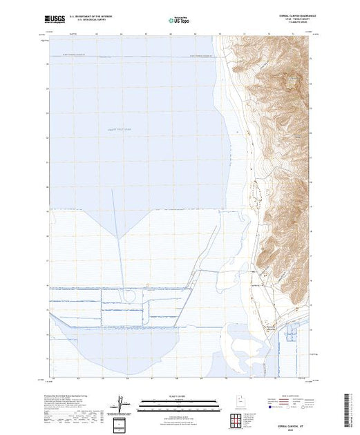 US Topo 7.5-minute map for Corral Canyon UT – American Map Store
