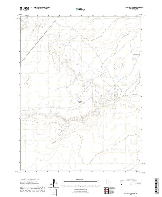 US Topo 7.5-minute map for Crows Nest Spring UT – American Map Store
