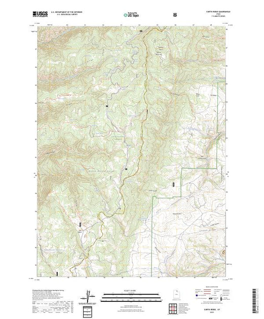 US Topo 7.5-minute map for Curtis Ridge UT – American Map Store