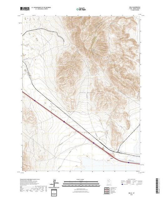 US Topo 7.5-minute map for Delle UT – American Map Store