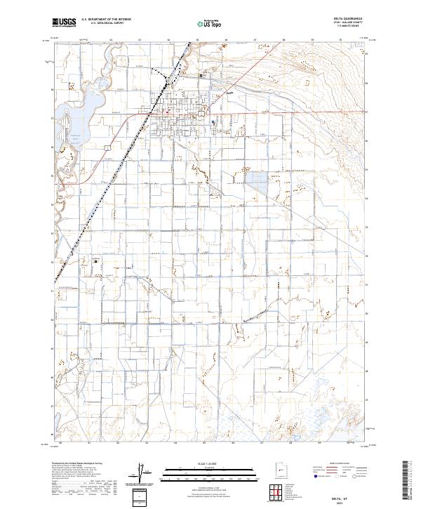 US Topo 7.5-minute map for Delta UT – American Map Store