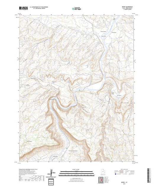 US Topo 7.5-minute map for Dewey UT – American Map Store
