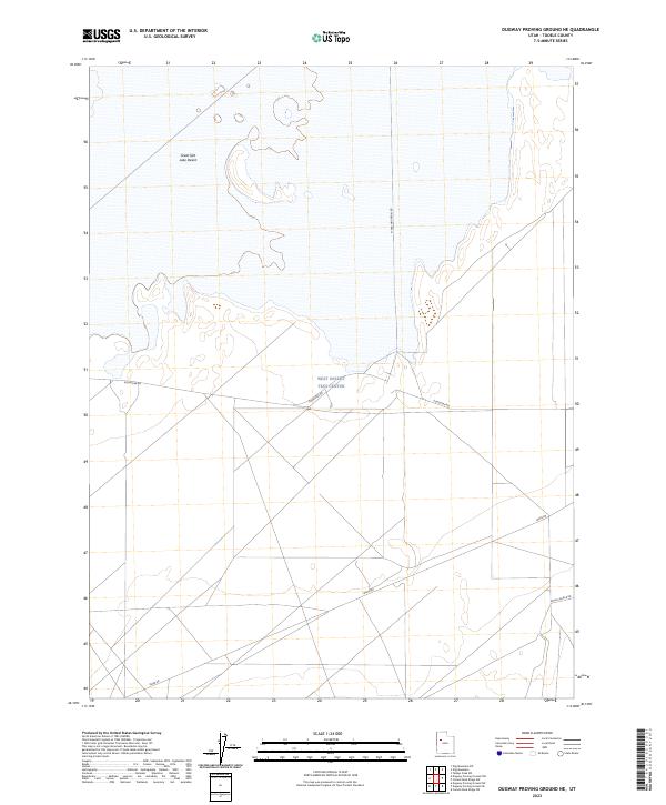 US Topo 7.5-minute map for Dugway Proving Ground NE UT – American Map Store