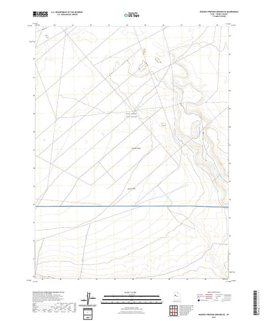 US Topo 7.5-minute map for Dugway Proving Ground SE UT – American Map Store