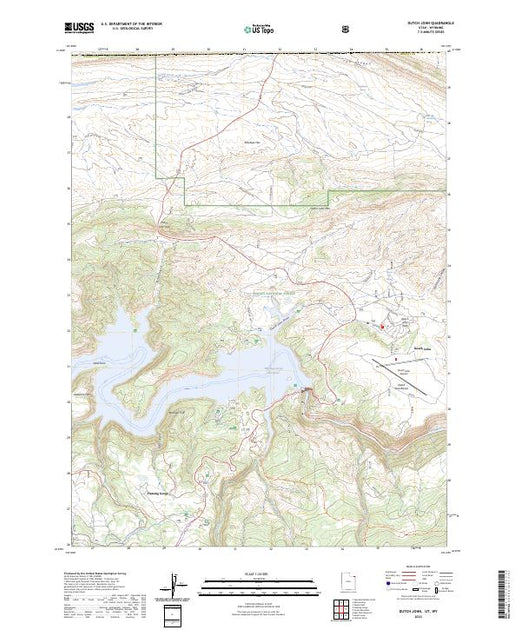 US Topo 7.5-minute map for Dutch John UTWY – American Map Store