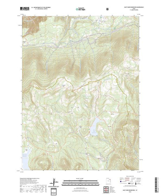 US Topo 7.5-minute map for East Park Reservoir UT – American Map Store