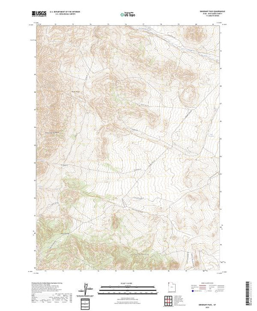 US Topo 7.5-minute map for Emigrant Pass UT – American Map Store