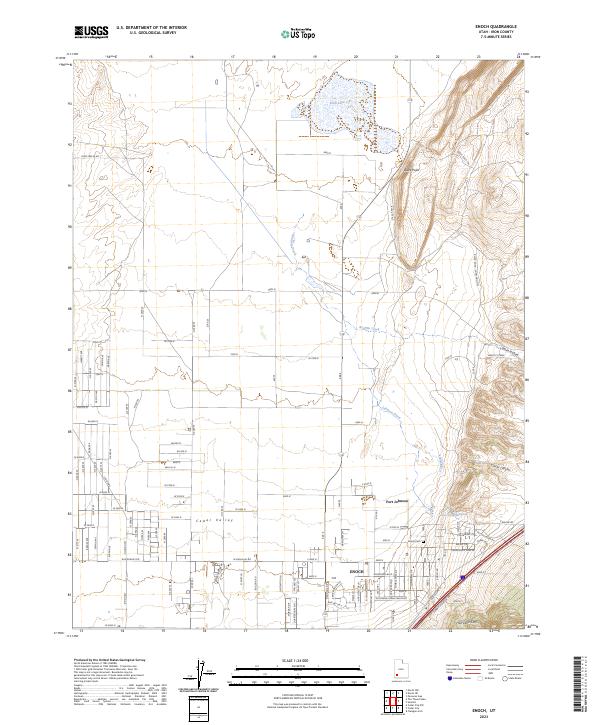 US Topo 7.5-minute map for Enoch UT – American Map Store