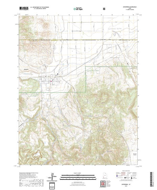 US Topo 7.5-minute map for Enterprise UT – American Map Store