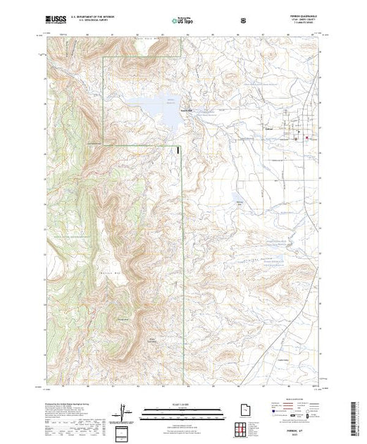 US Topo 7.5-minute map for Ferron UT – American Map Store