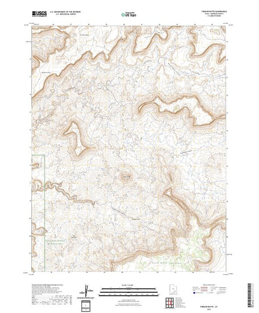 US Topo 7.5-minute map for Fiddler Butte UT – American Map Store