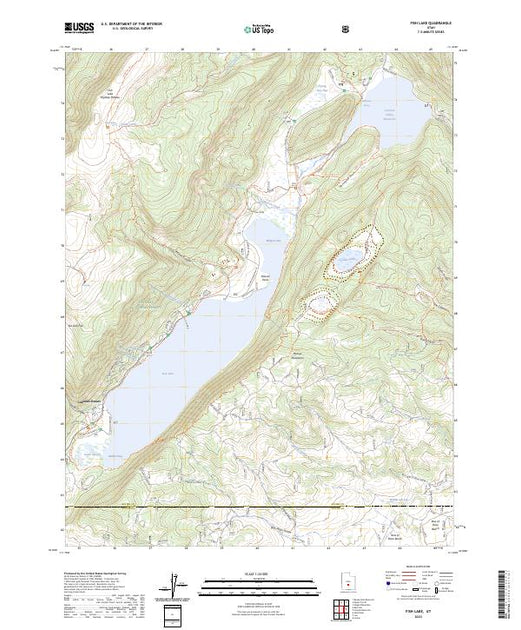 US Topo 7.5-minute map for Fish Lake UT – American Map Store