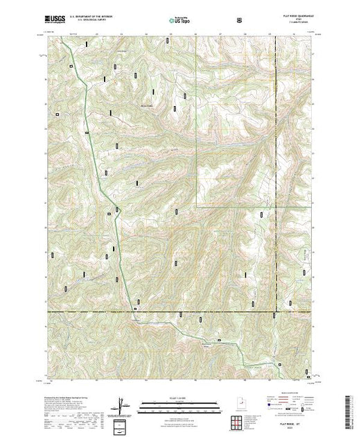 US Topo 7.5-minute map for Flat Ridge UT – American Map Store