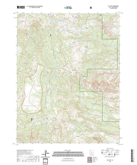 US Topo 7.5-minute map for Flat Top UT – American Map Store
