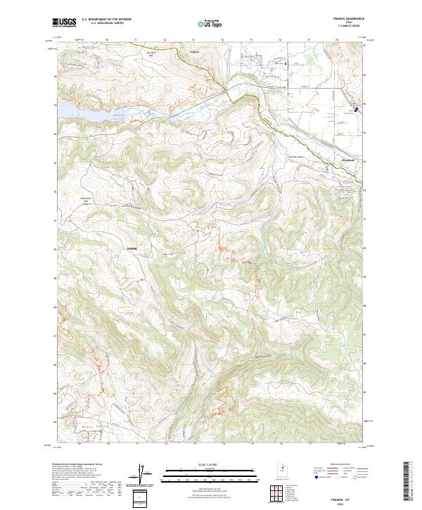 US Topo 7.5-minute map for Francis UT – American Map Store