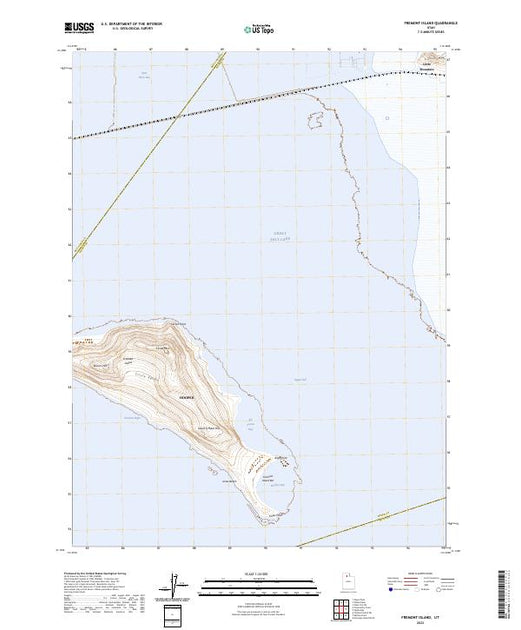 US Topo 7.5-minute map for Fremont Island UT – American Map Store