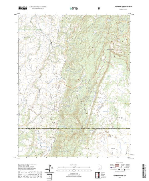 US Topo 7.5-minute map for Government Point UT – American Map Store