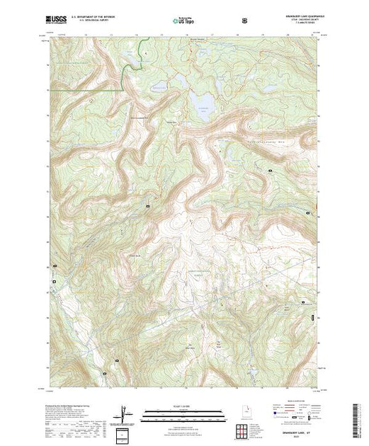 US Topo 7.5-minute map for Grandaddy Lake UT – American Map Store
