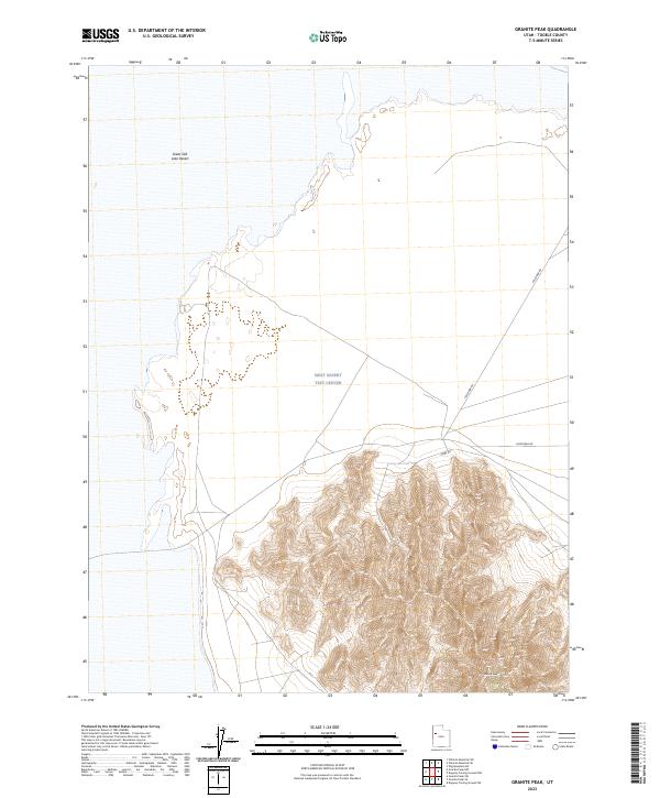 US Topo 7.5-minute map for Granite Peak UT – American Map Store