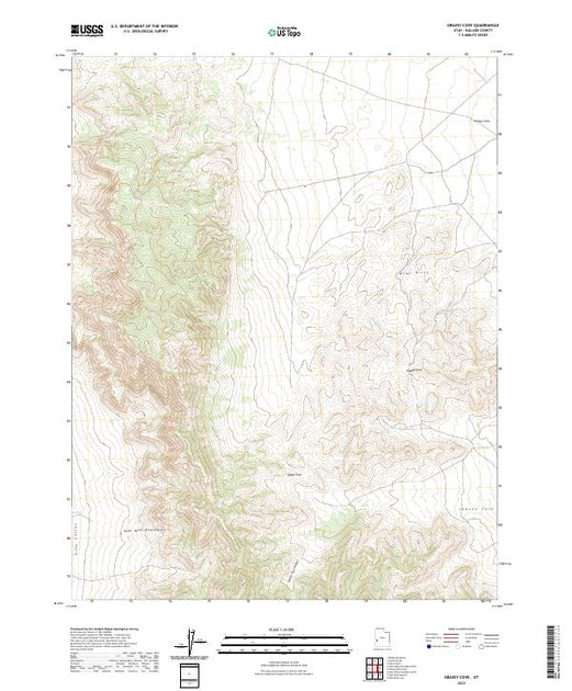 US Topo 7.5-minute map for Grassy Cove UT – American Map Store