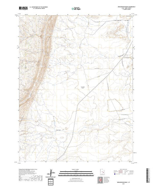 US Topo 7.5-minute map for Greasewood Draw UT – American Map Store
