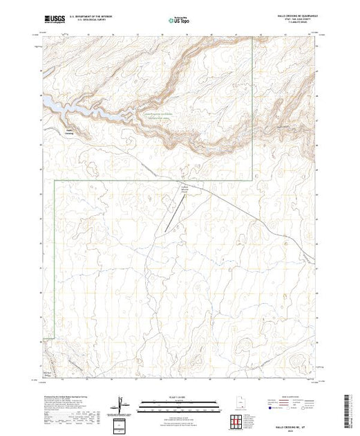 US Topo 7.5-minute map for Halls Crossing NE UT – American Map Store