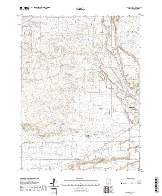 US Topo 7.5-minute map for Hancock Cove UT – American Map Store