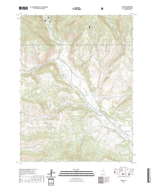 US Topo 7.5-minute map for Hanna UT – American Map Store