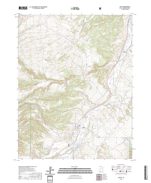 US Topo 7.5-minute map for Hatch UT – American Map Store