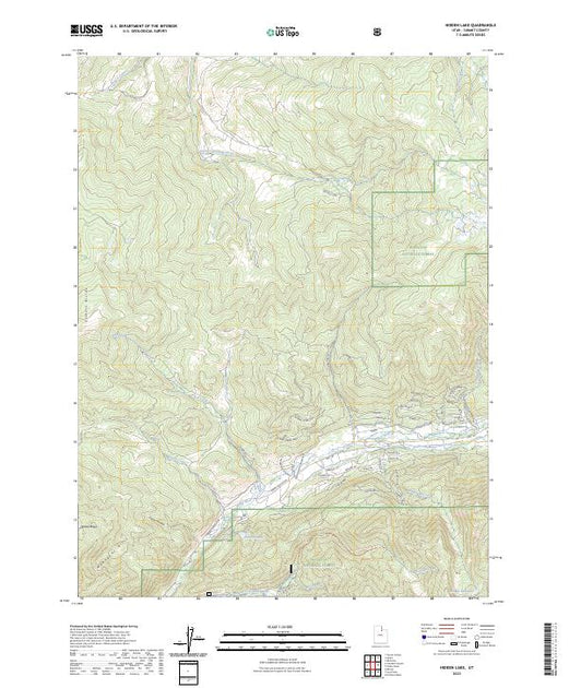 US Topo 7.5-minute map for Hidden Lake UT – American Map Store