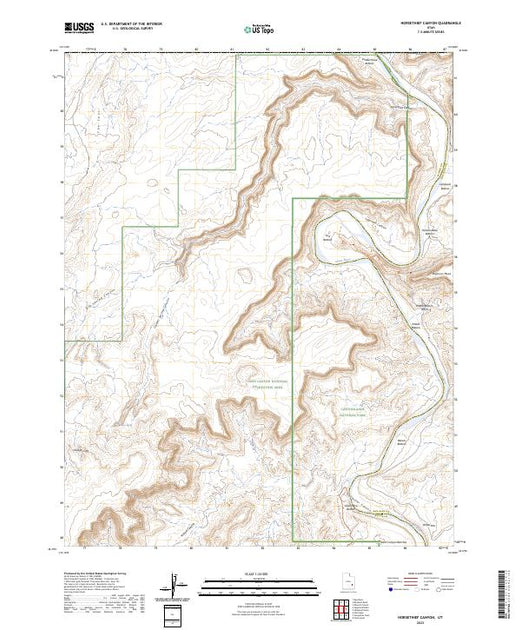 US Topo 7.5-minute map for Horsethief Canyon UT – American Map Store