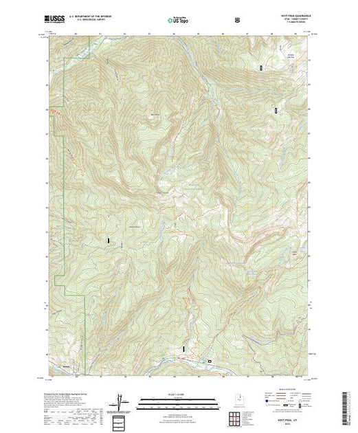 US Topo 7.5-minute map for Hoyt Peak UT – American Map Store