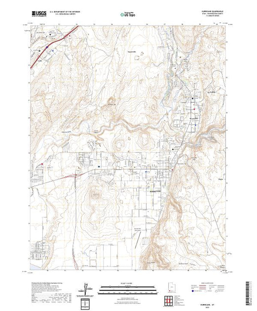 US Topo 7.5-minute map for Hurricane UT – American Map Store